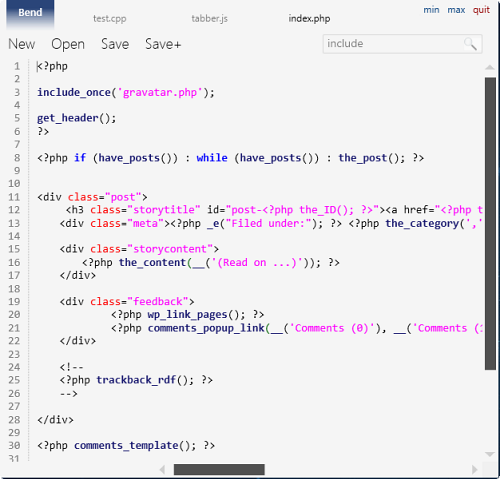 Bend is a stylish but simple text editor